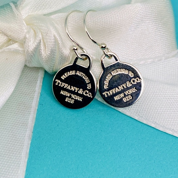 Tiffany & Co. | Jewelry | Tiffany Co Mini Round Tag Earrings Return To ...